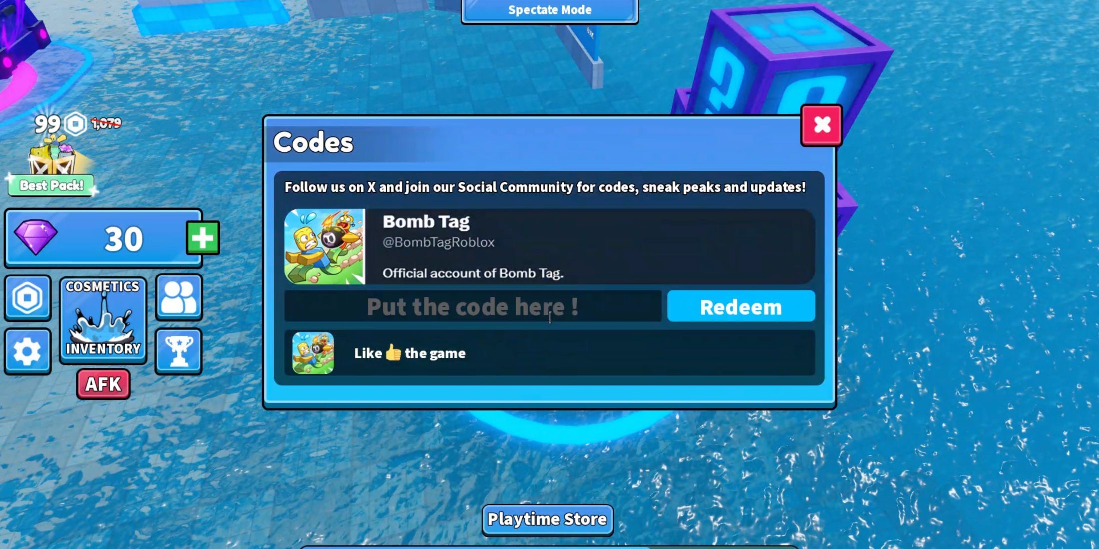 Roblox: Bomb Tag Codes