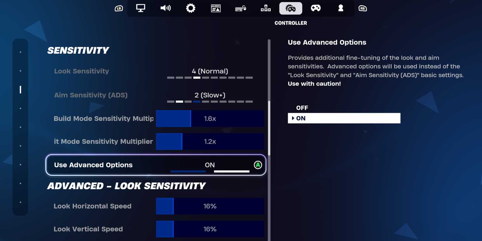 Fortnite: Best Controller Settings