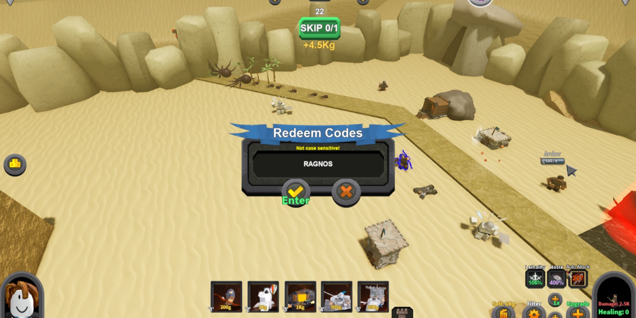 Roblox: Fantasy Tower Defense Simulator Codes