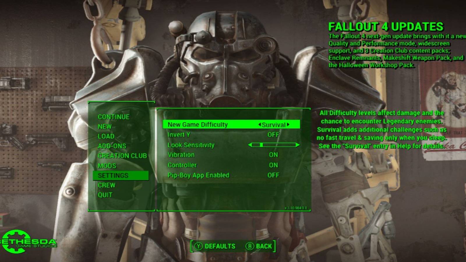 Best Fallout 4 Difficulty Setting