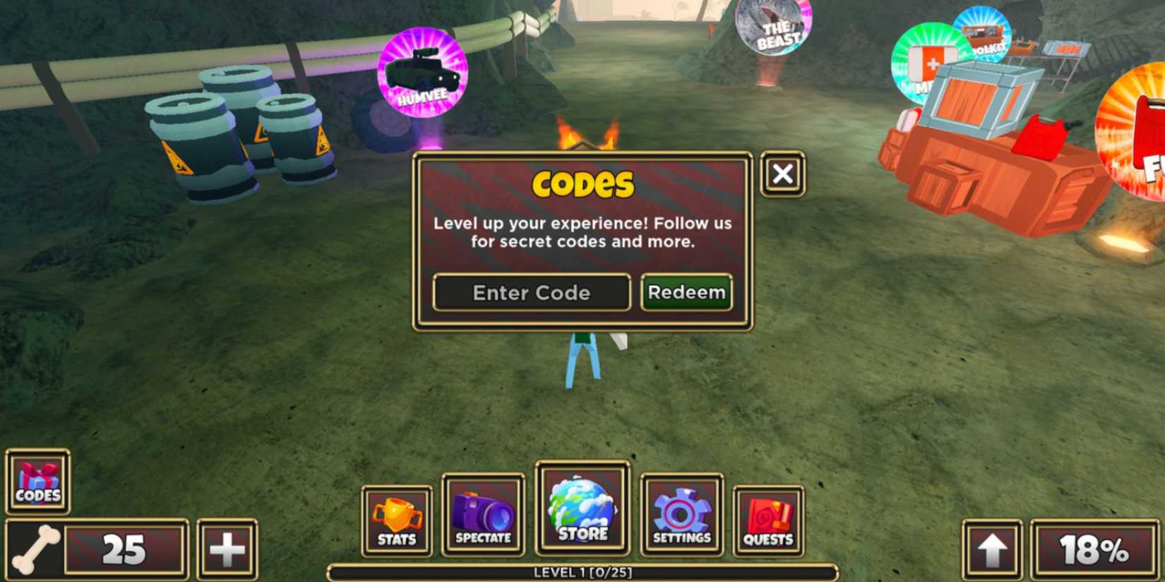 Roblox: Primal Pursuit Codes