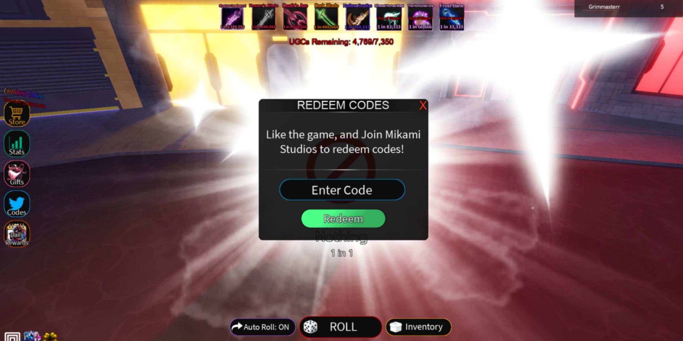 Roblox: UGC RNG Codes