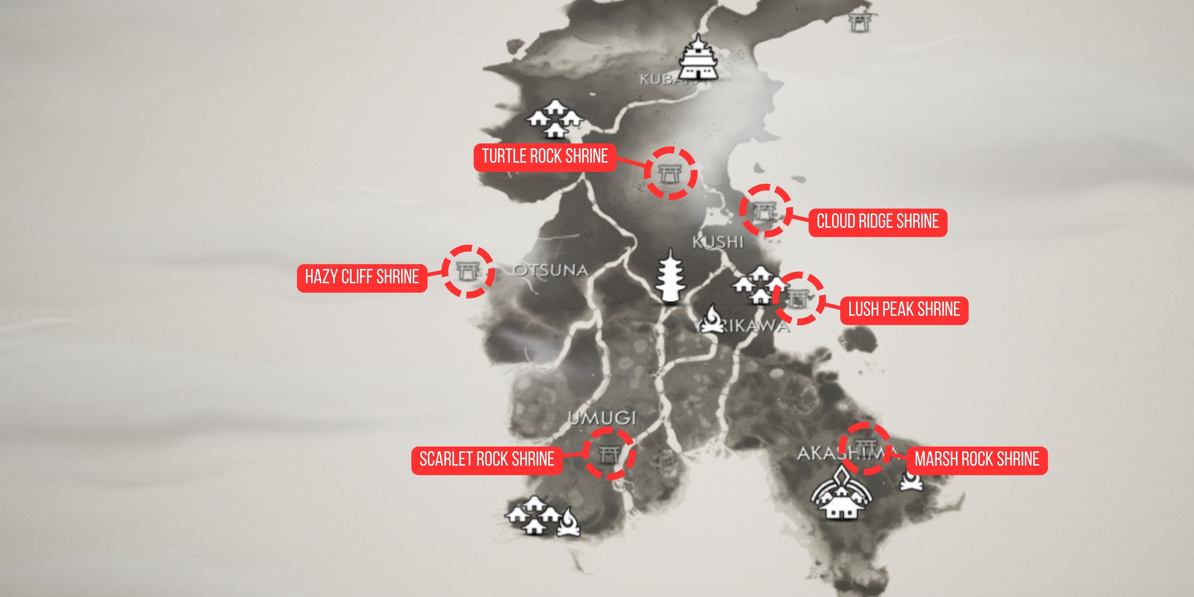 All Shrine Locations in Ghost of Tsushima