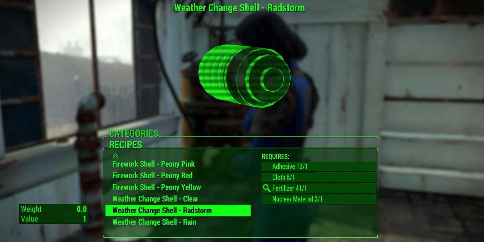 How To Get Weather Change Shells in Fallour 4