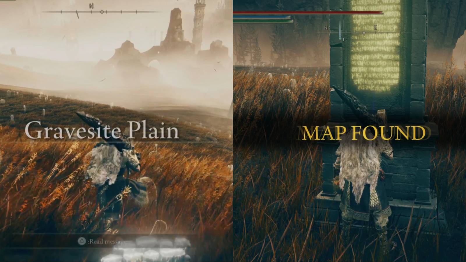 Elden Ring: Shadow of the Erdtree Gravesite Plain Map Fragment Location