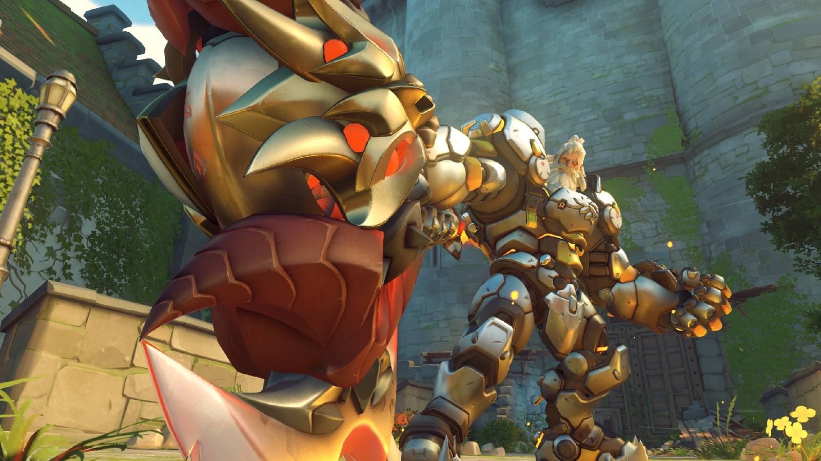 Overwatch 2's Mythic Reinhardt Weapon Skin is a Slippery Slope