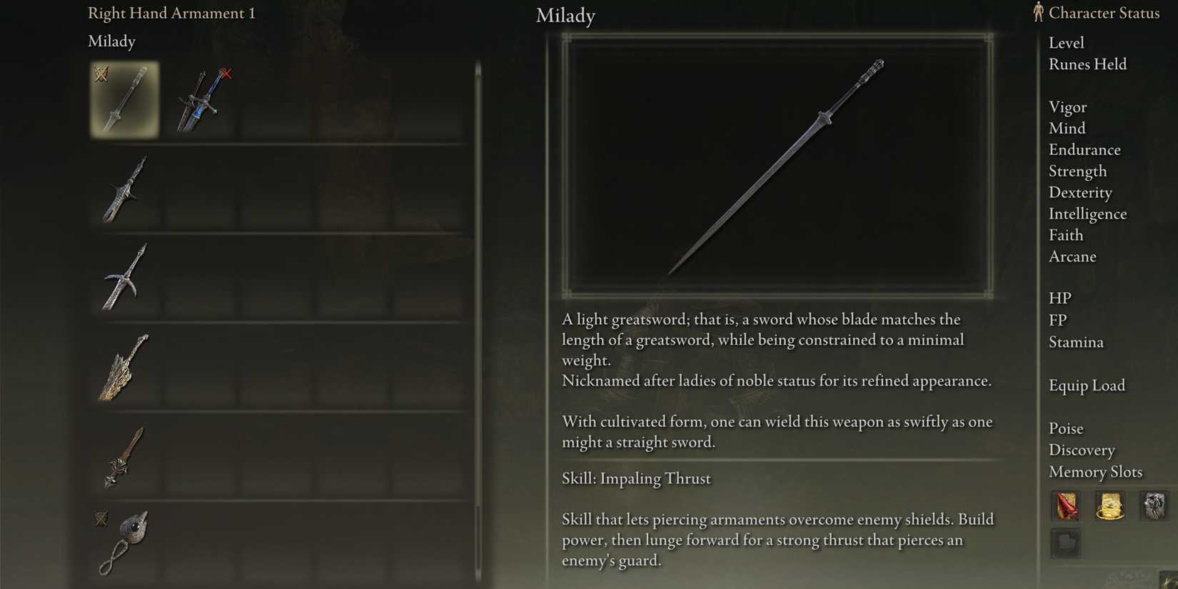 Milady Build Guide in Elden Ring: Shadow of the Erdtree