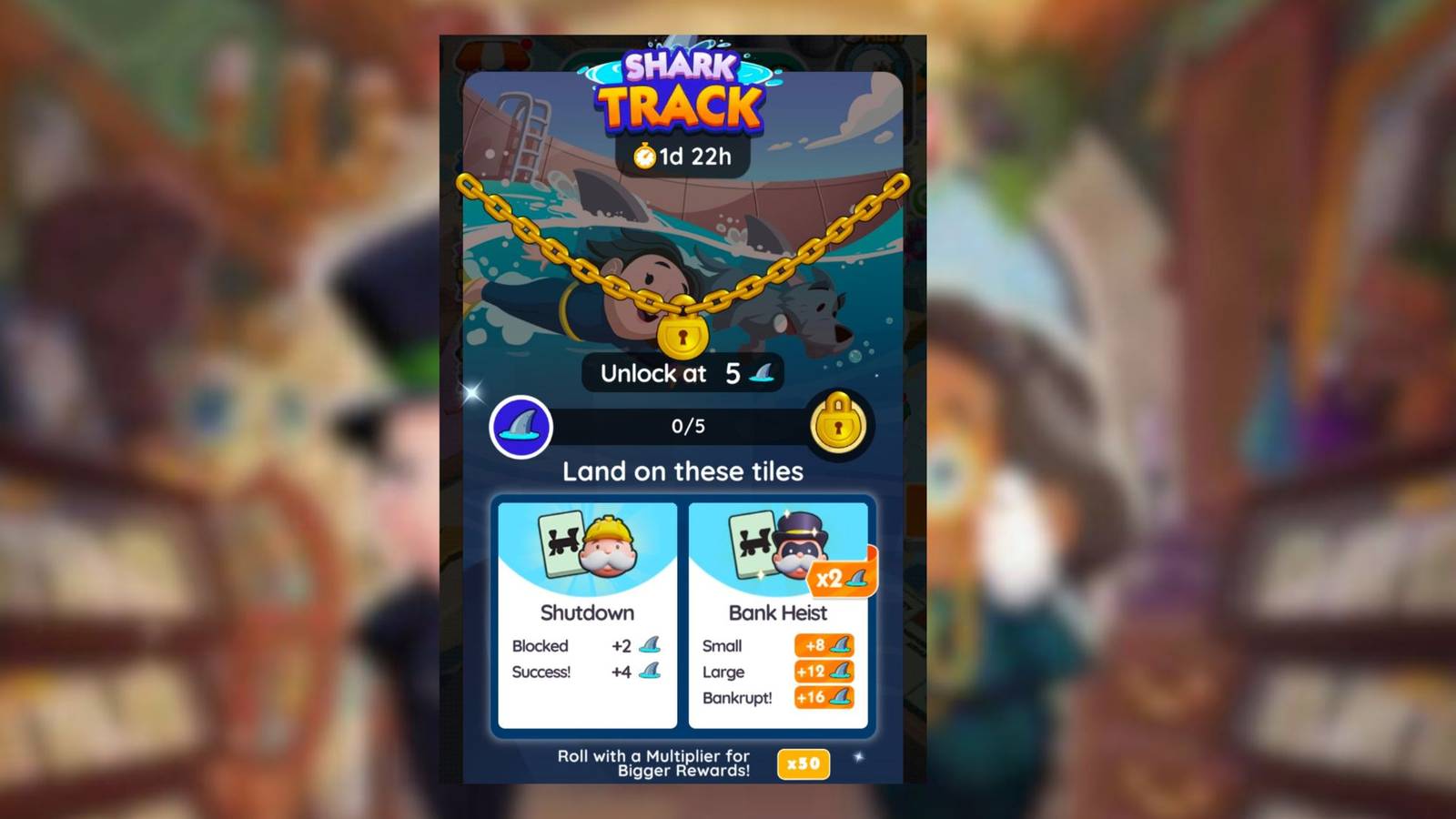 Shark Track Rewards And Milestones In Monopoly GO