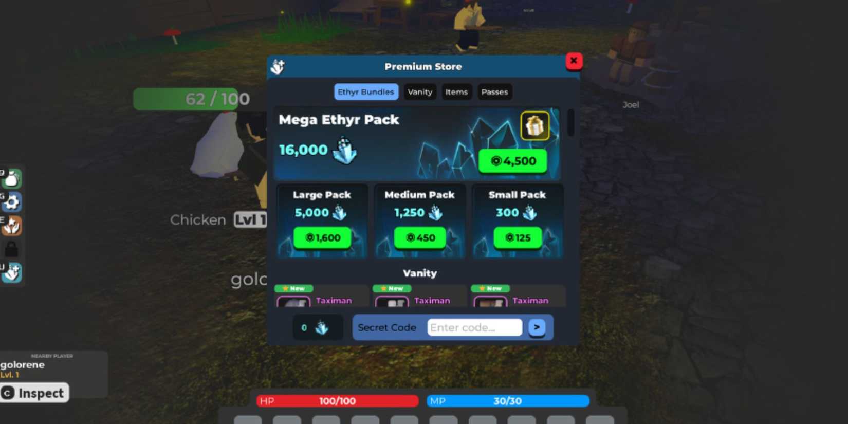 Roblox: Vesteria Codes