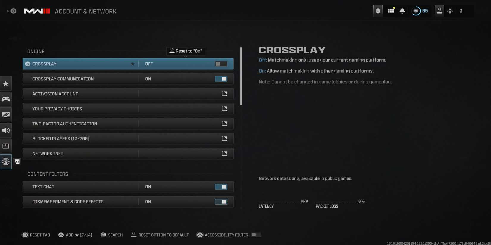 Call Of Duty: Modern Warfare 3 - How To Turn Off Crossplay