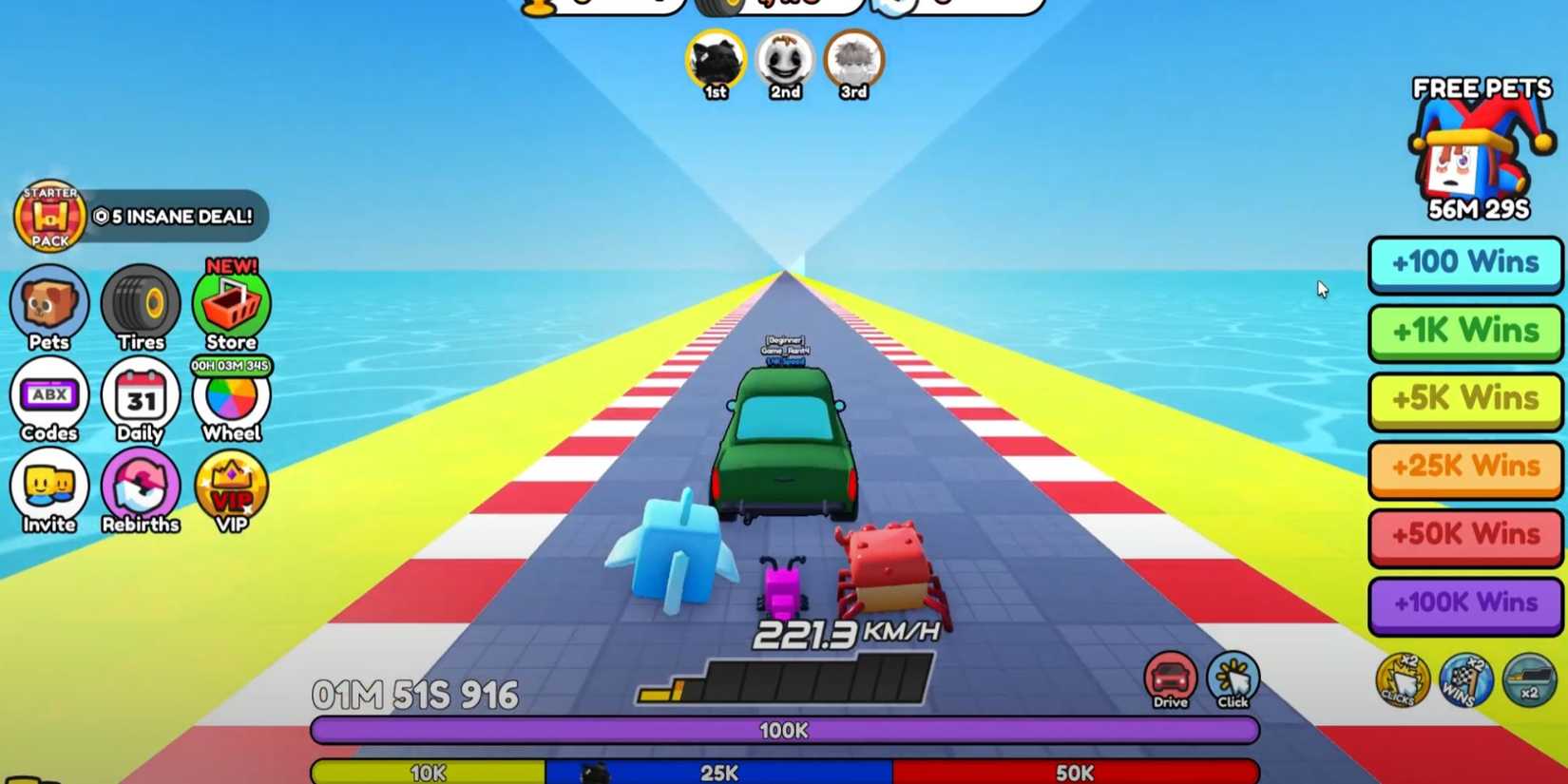 Roblox: Car Race Clicker Codes