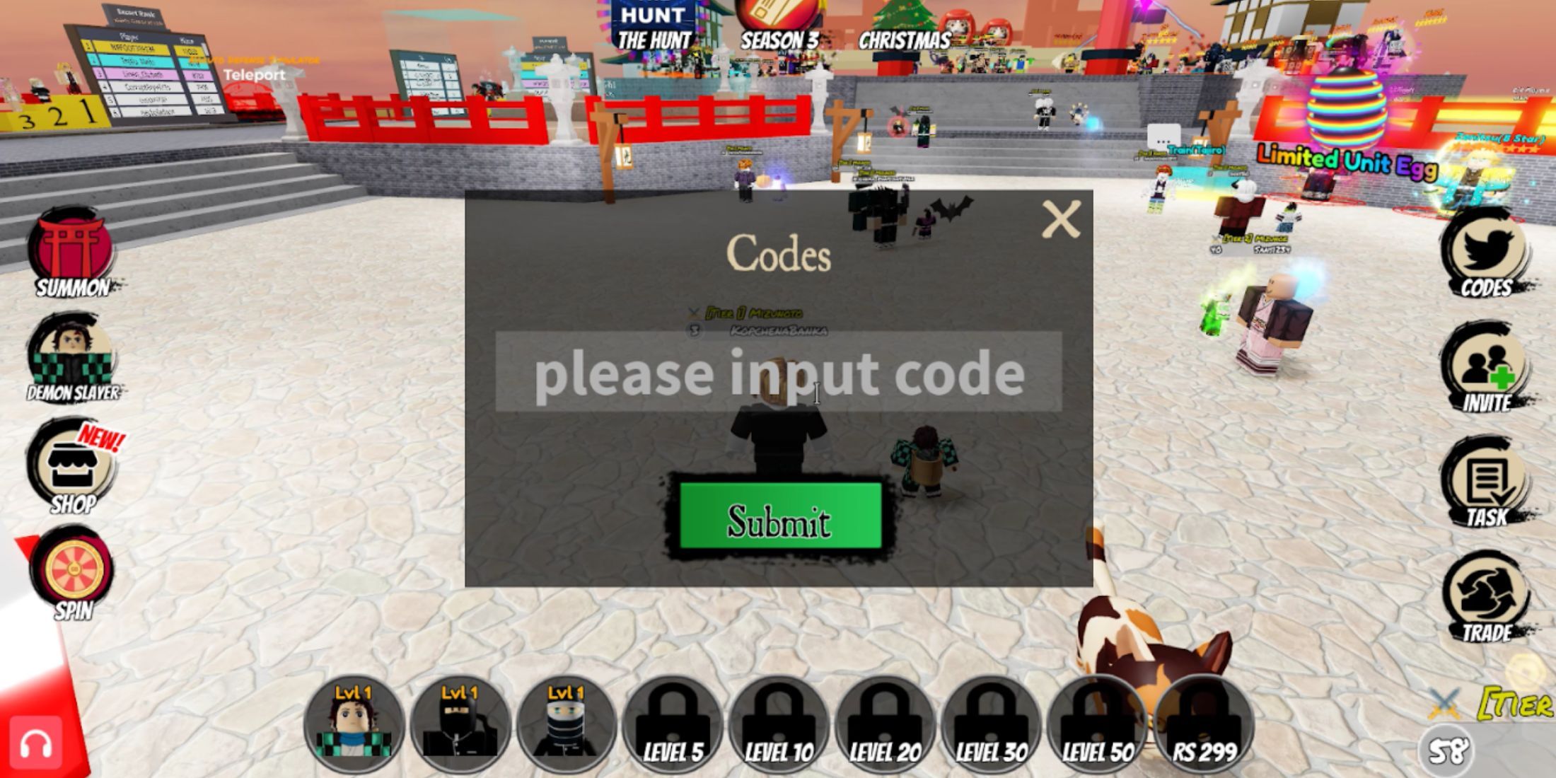 Roblox: Demon Slayer Tower Defense Simulator Codes
