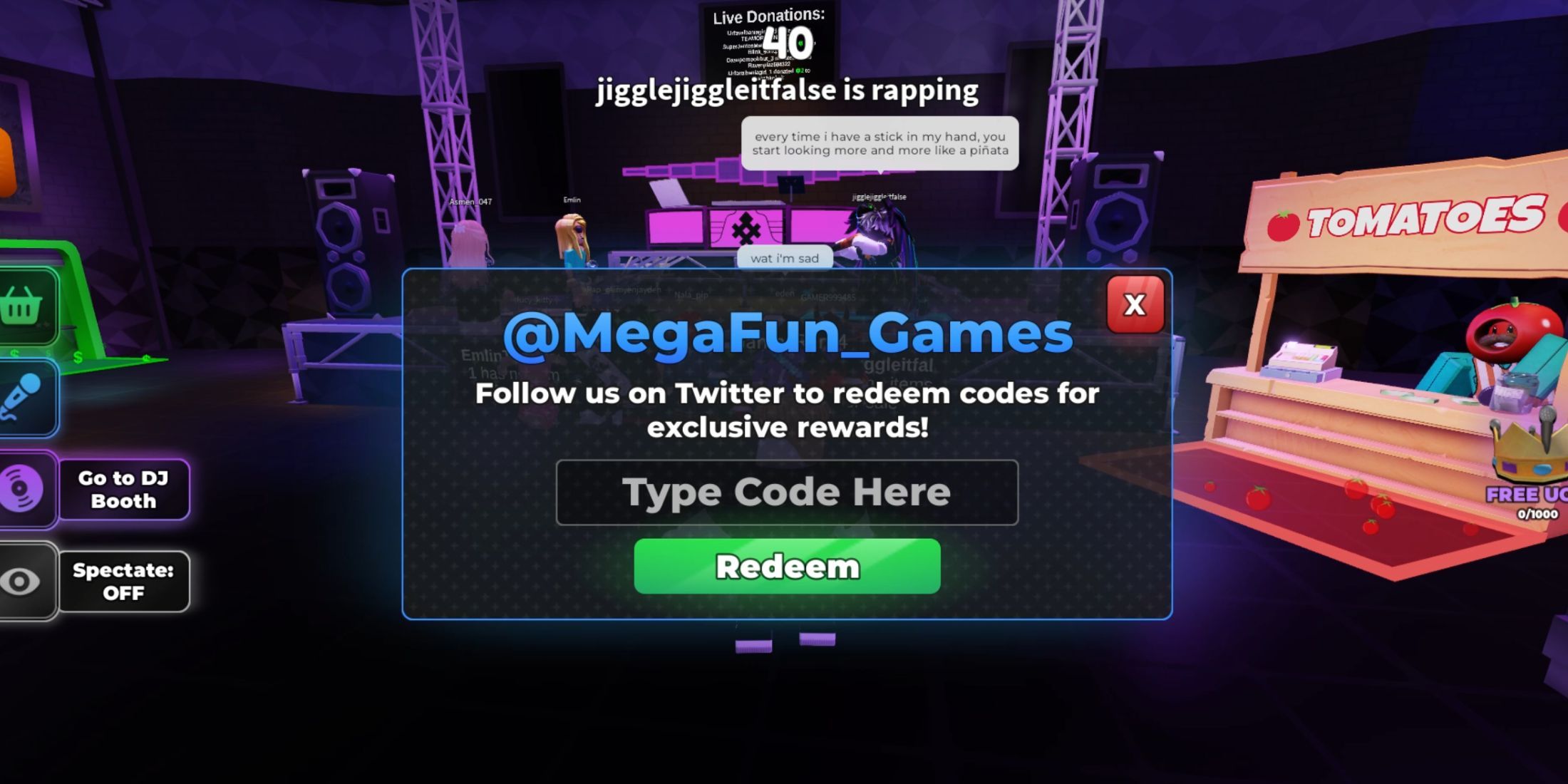 Roblox: Epic Rap Battles Codes