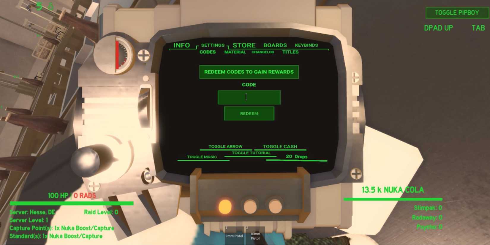 Roblox: Fallout Tycoon Codes
