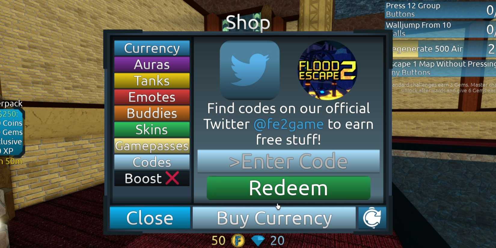 Roblox: Flood Escape 2 Codes