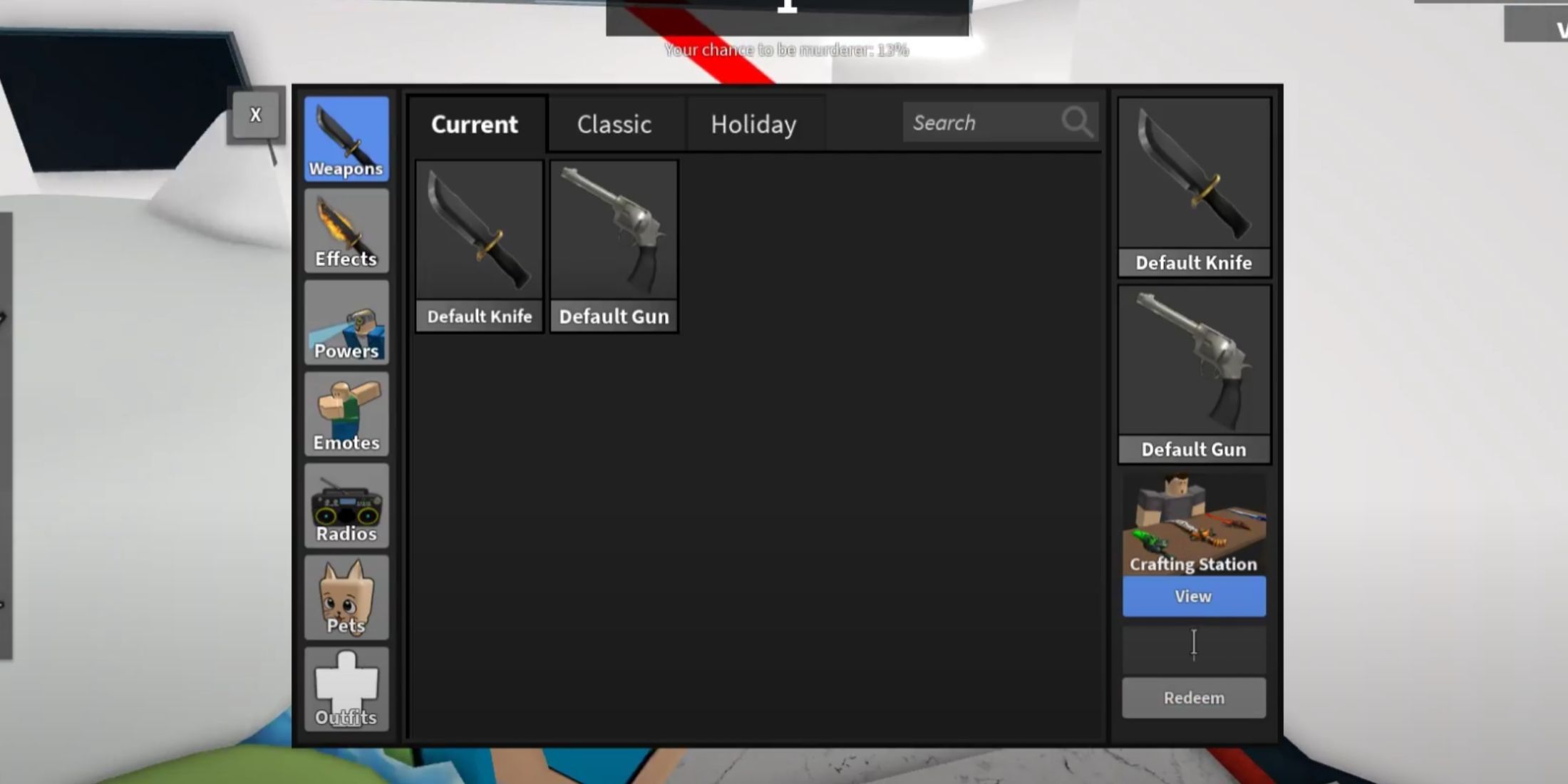 Roblox: Murder Chaos Codes