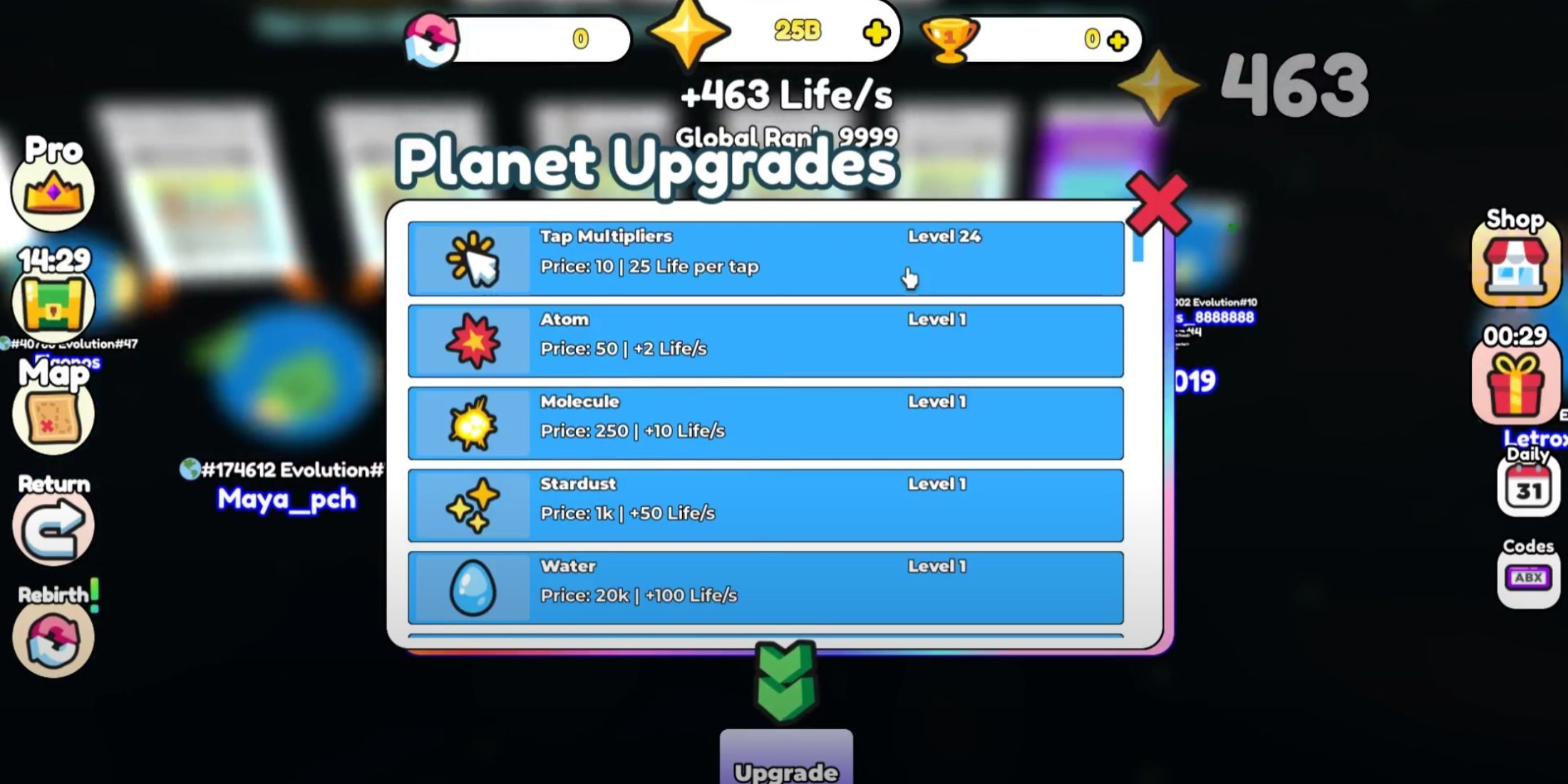 Roblox: Planet Evolution Idle Clicker Codes