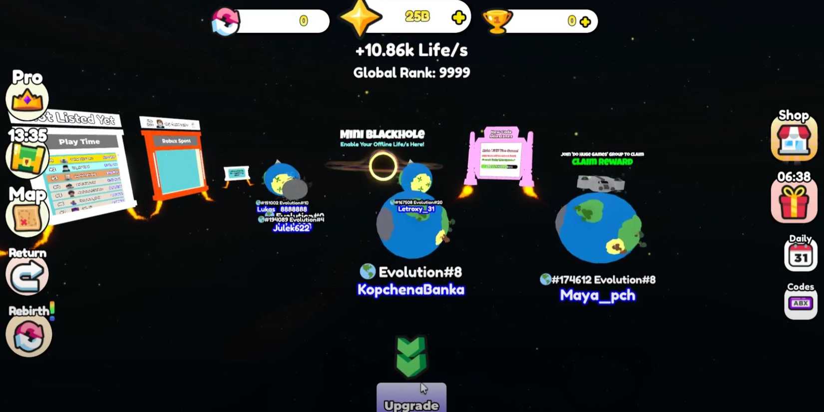 Roblox: Planet Evolution Idle Clicker Codes