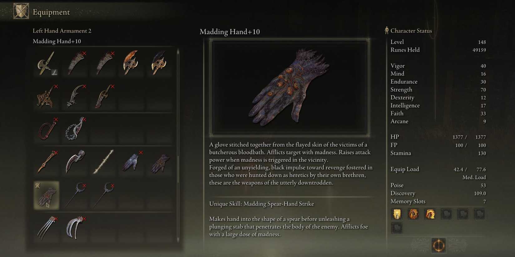 The Best Madness Build Guide for Edlen Ring