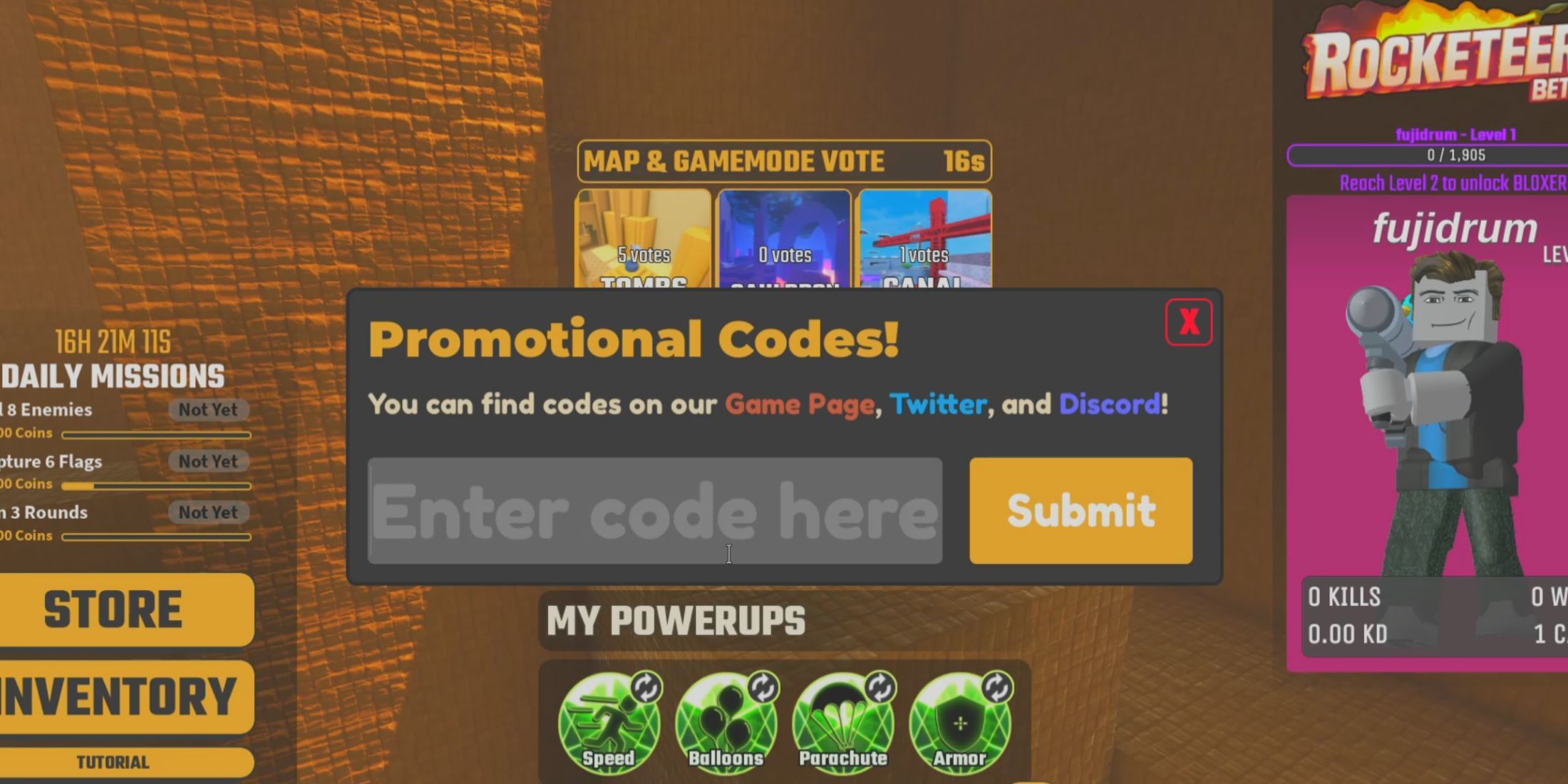 Roblox: Rocketeers Codes