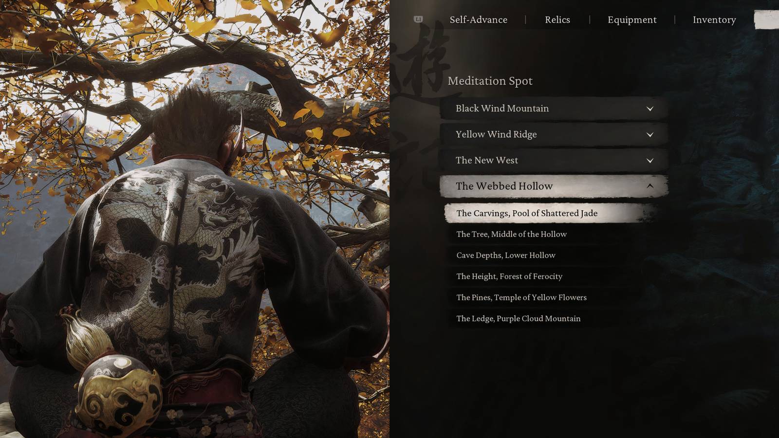 Black Myth: Wukong - All Webbed Hollow Meditation Spots