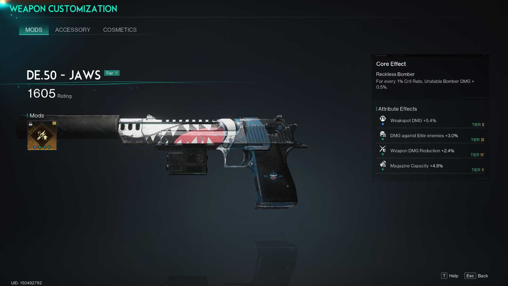 Best DE.50 Jaws Unstable Bomber Build In Once Human