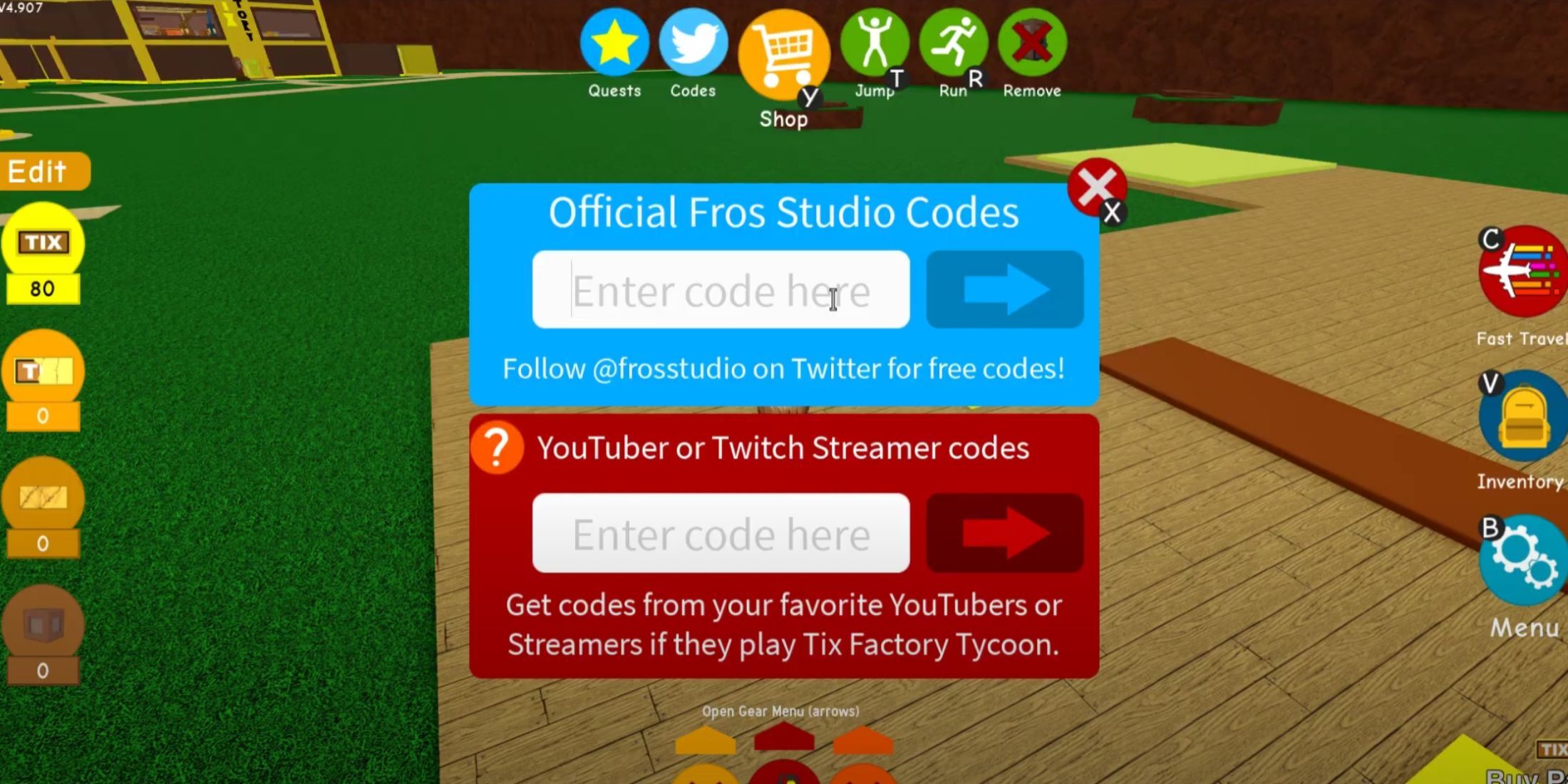 Roblox: Tix Factory Tycoon Codes