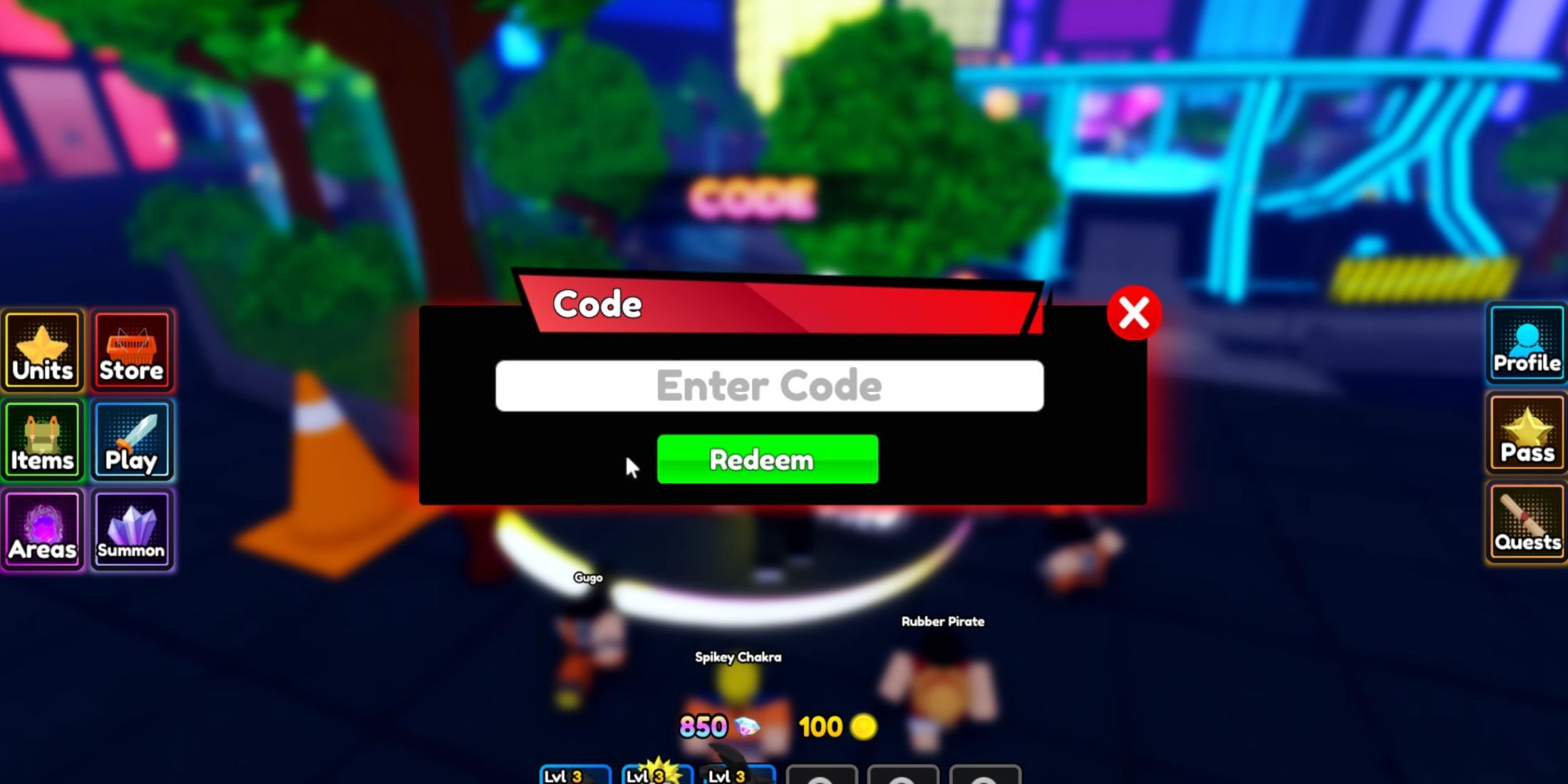 Roblox: Anime Destiny Codes