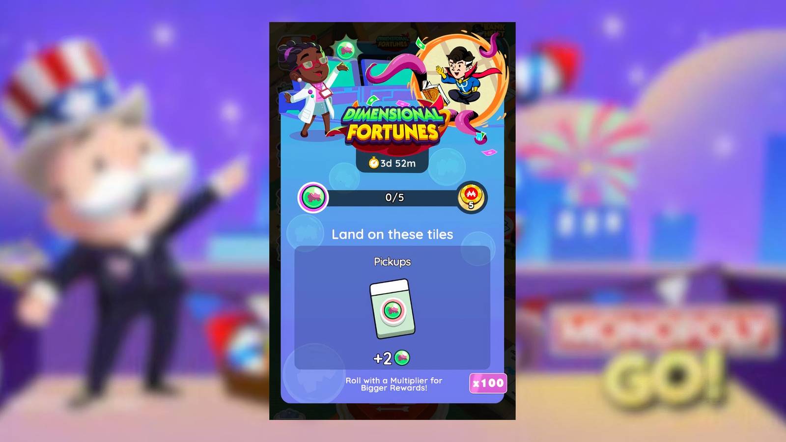 Monopoly GO: Dimensional Fortunes Rewards And Milestones