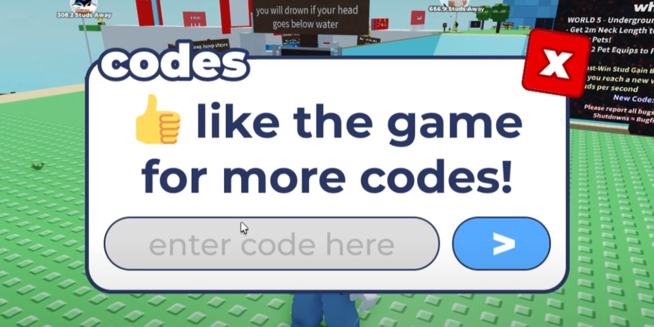 Roblox: Every Second Your Neck Grows Codes