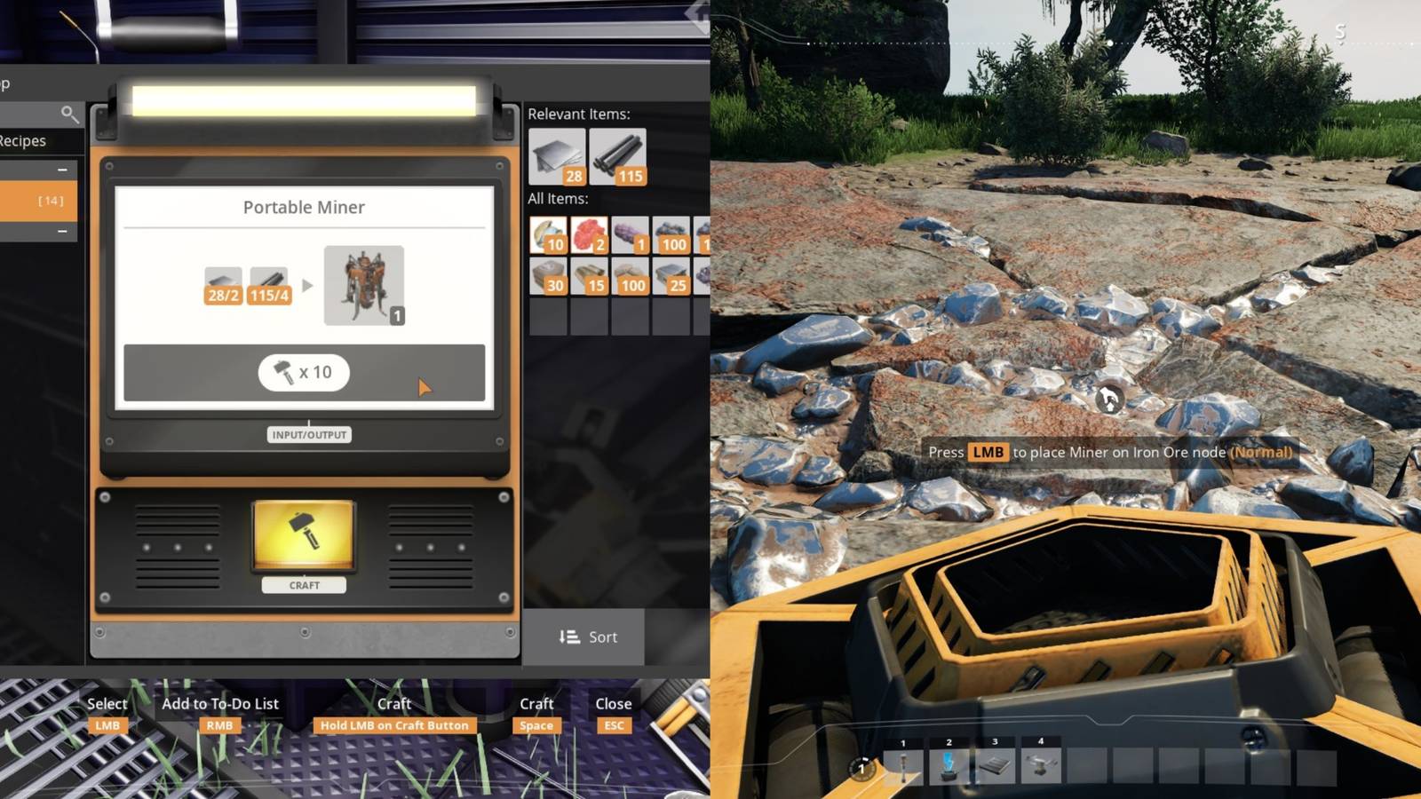 Satisfactory: How to Build and Use the Portable Miner