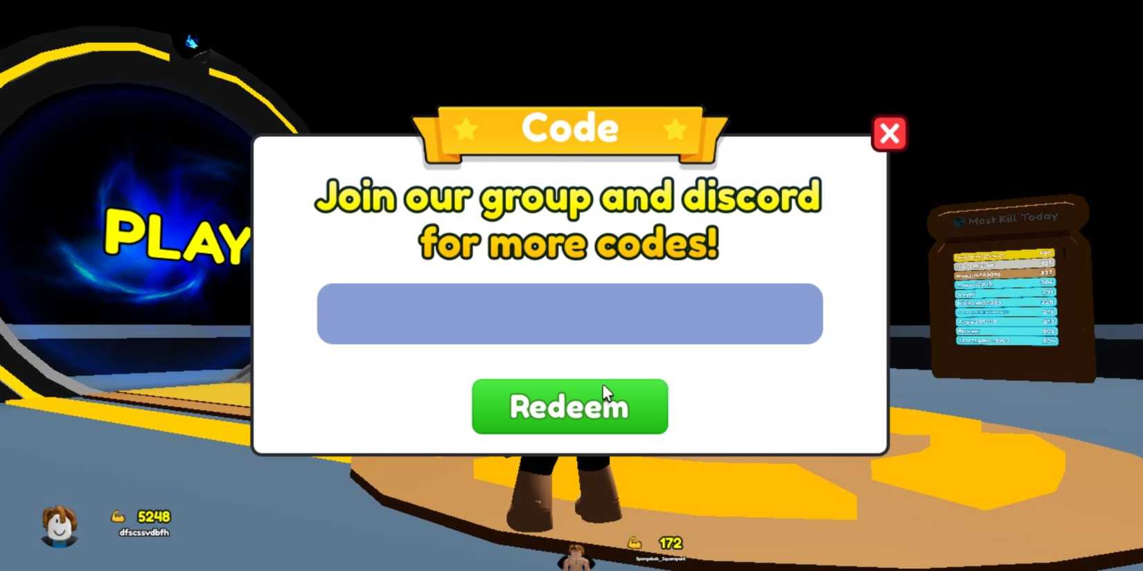 Roblox: Be a Strongman Codes