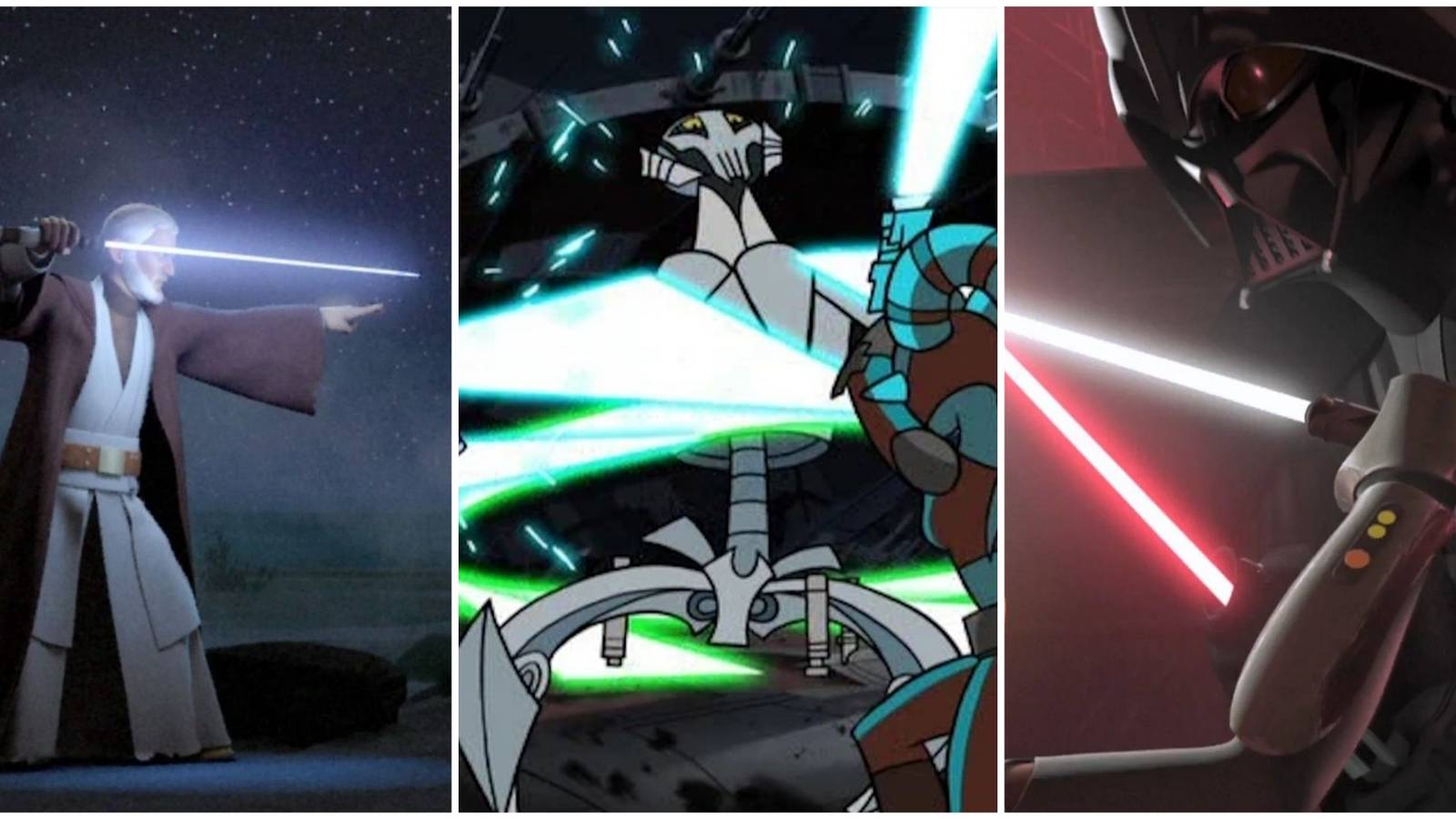 The Best Animated Lightsaber Battles In Star Wars
