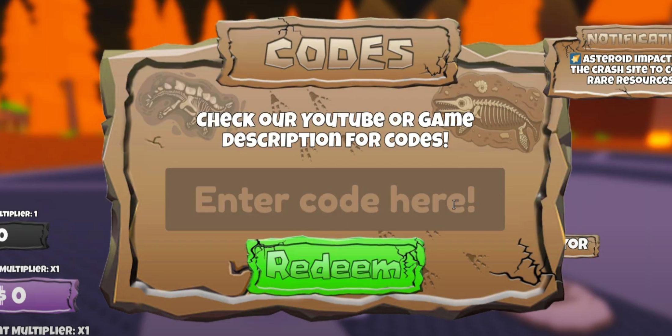 Roblox: Dinosaur BATTLE Tycoon Codes