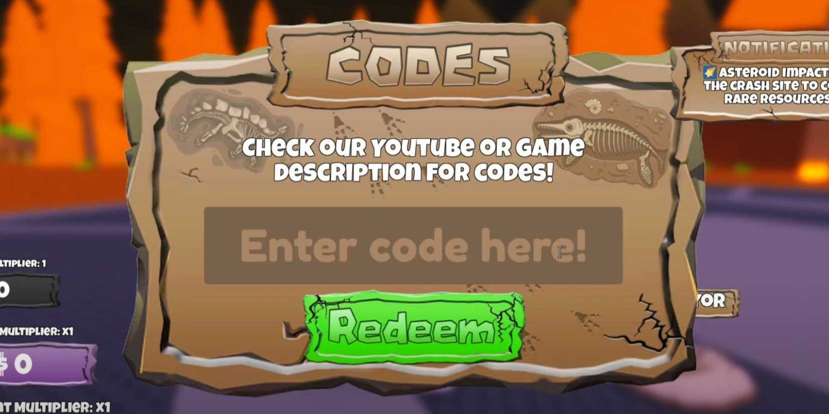 Roblox: Dinosaur BATTLE Tycoon Codes