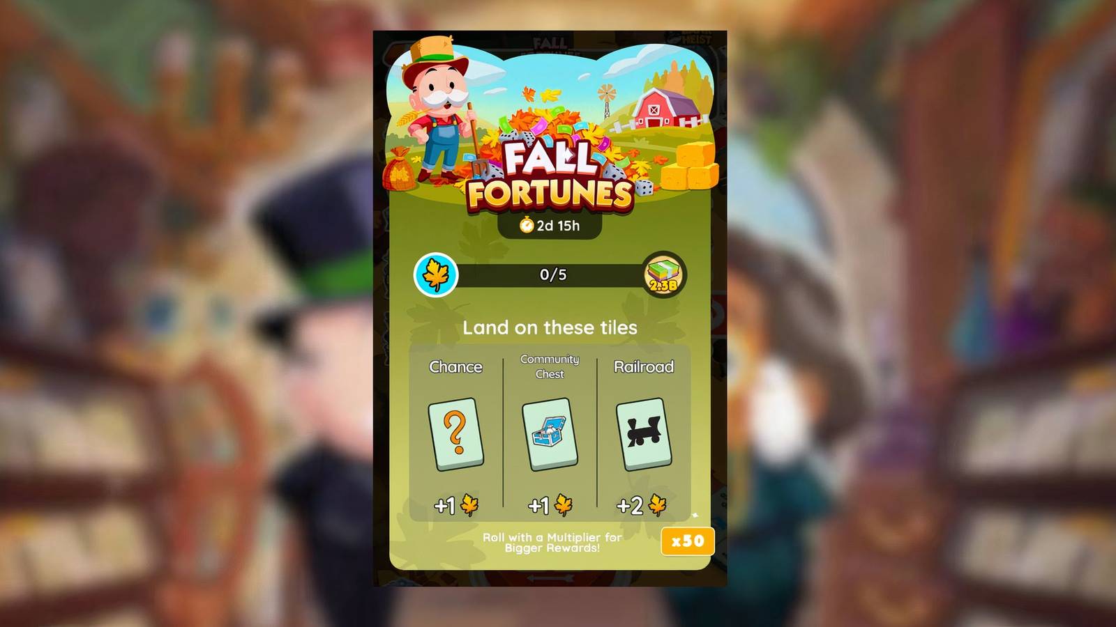 Monopoly GO: Fall Fortunes Rewards And Milestones