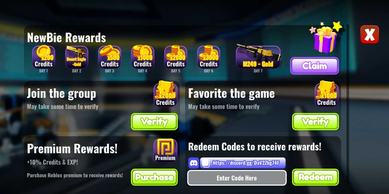 Roblox: Infection Gunfight Codes