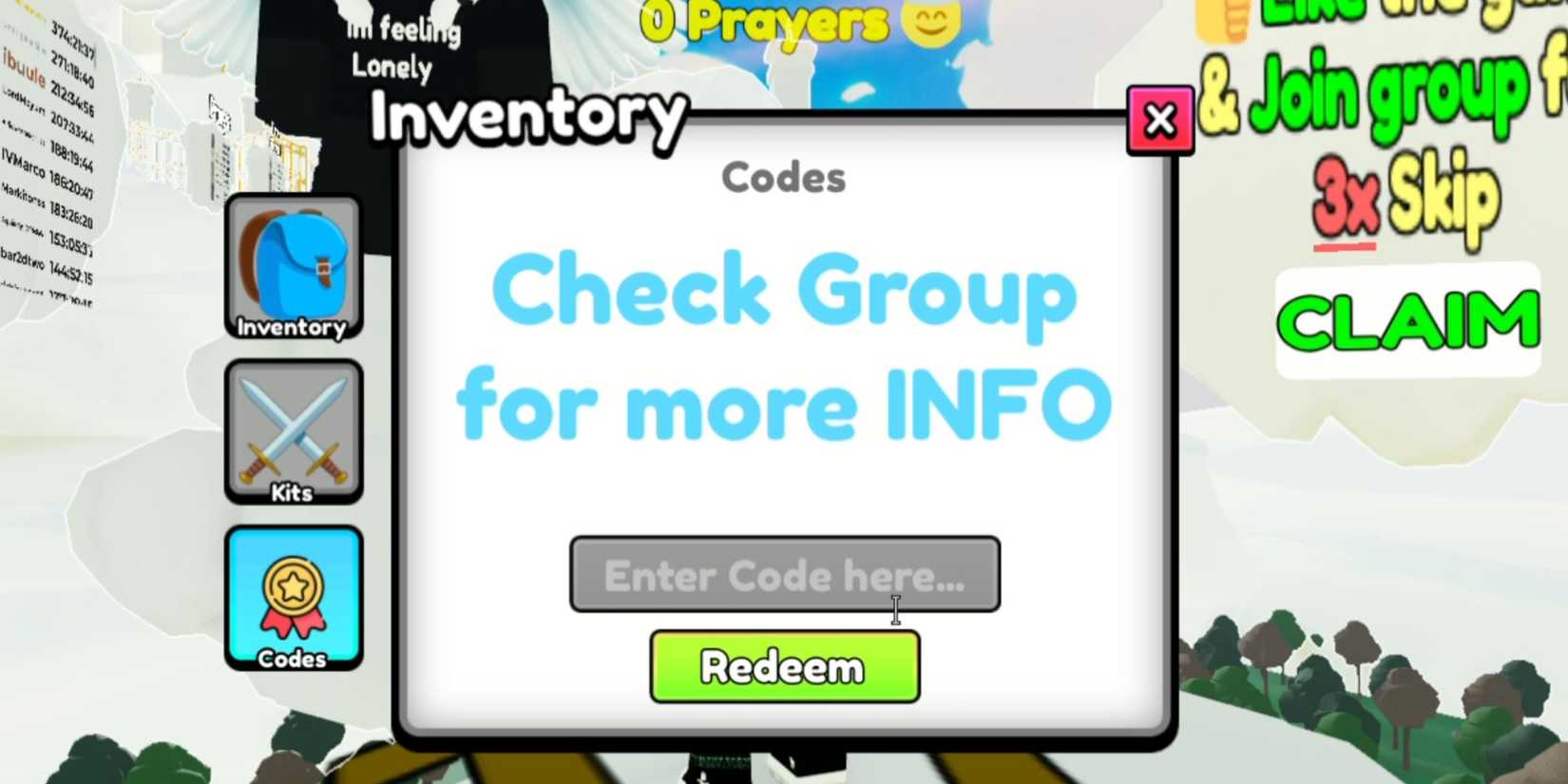 Roblox: Line to Heaven Codes