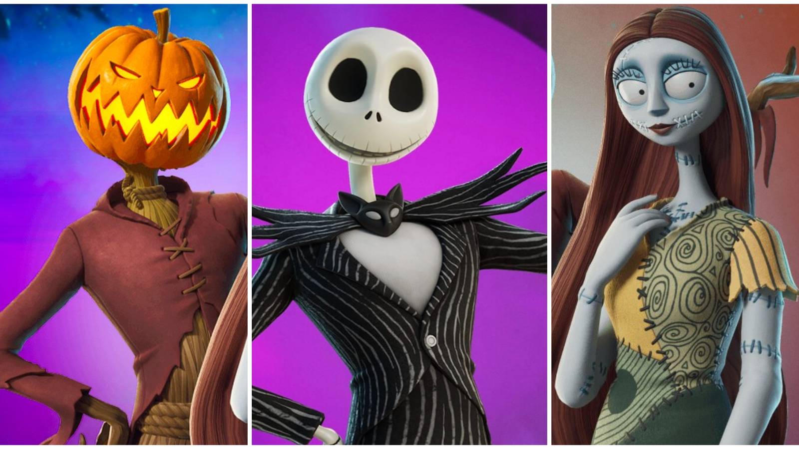 All Nightmare Before Christmas Skins in Fortnite