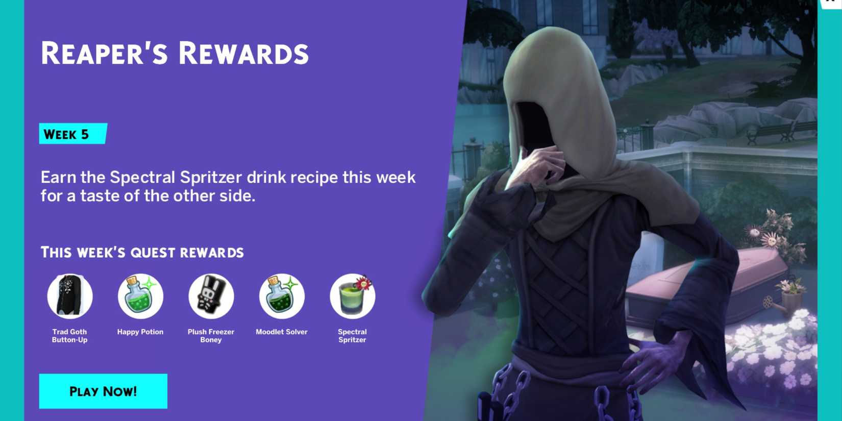 How to Complete the Reaper's Rewards Week 5 Quests in The Sims 4