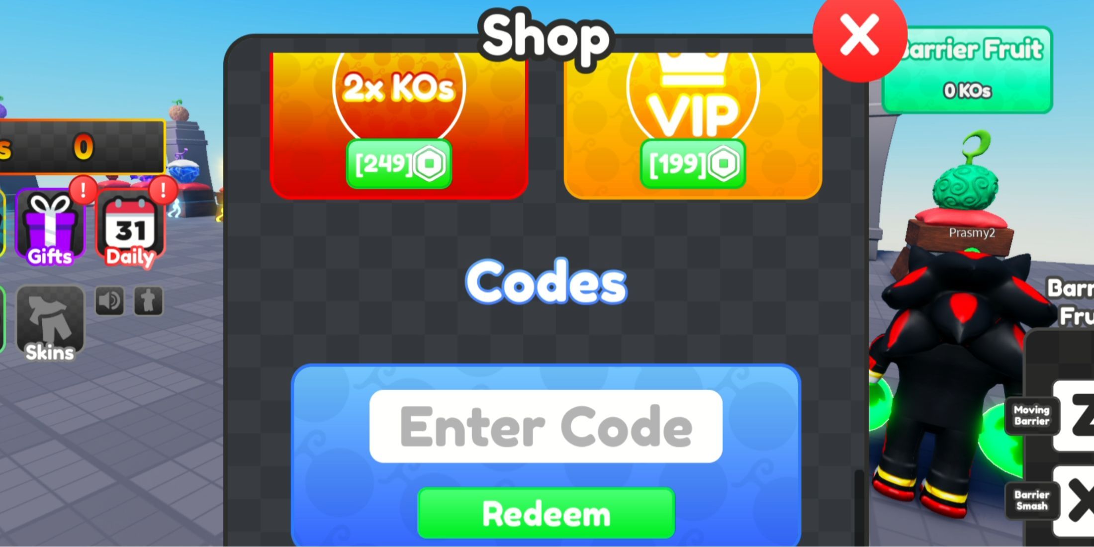 Roblox: Fruit Fight Codes