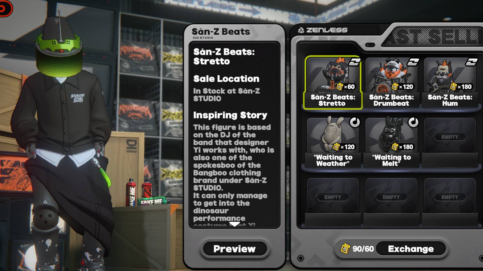 San-Z Studio Location (Display Stand Shop) In ZZZ - Zenless Zone Zero