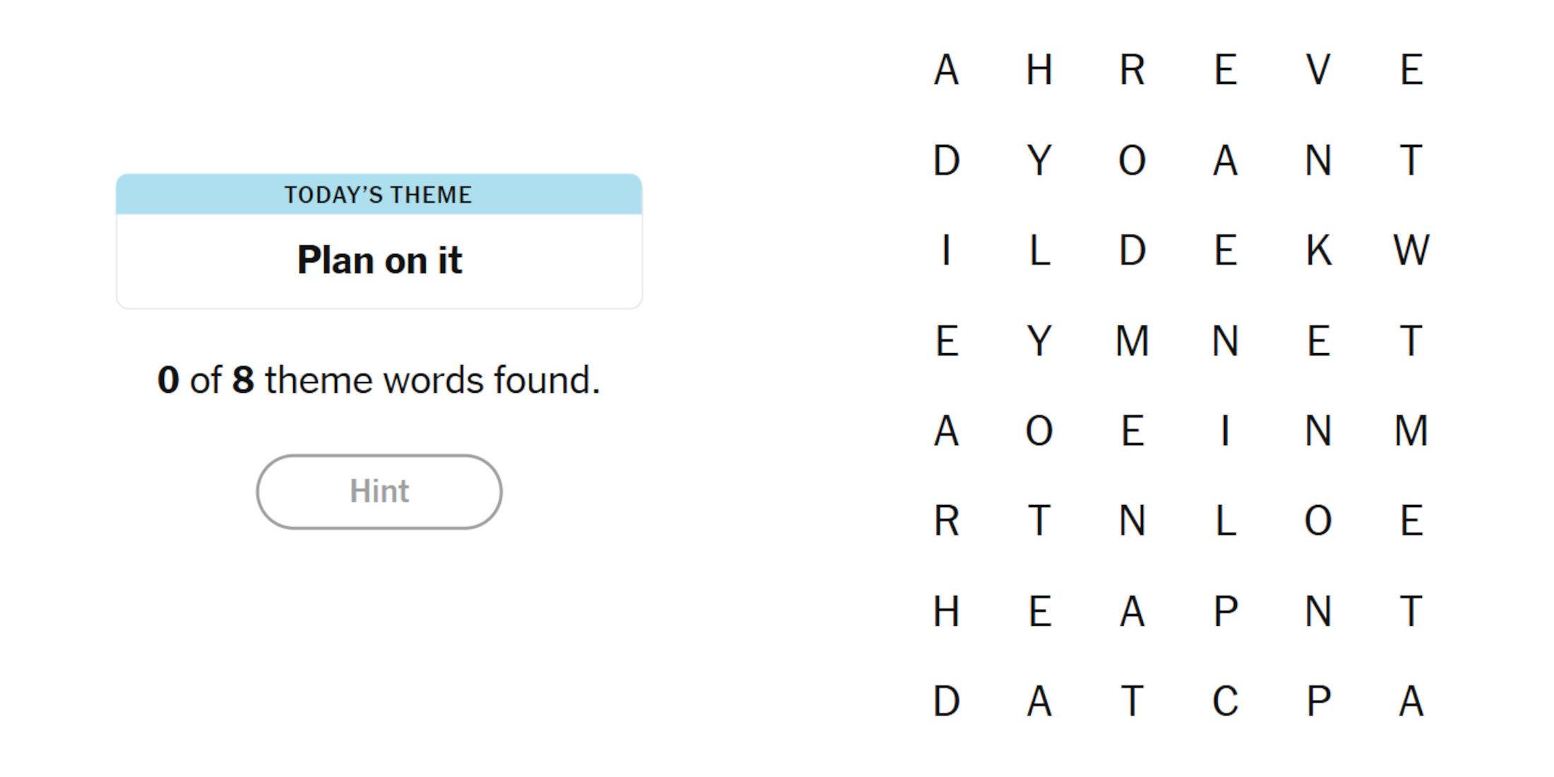 New York Times Strands Hints and Answers for November 25, 2024