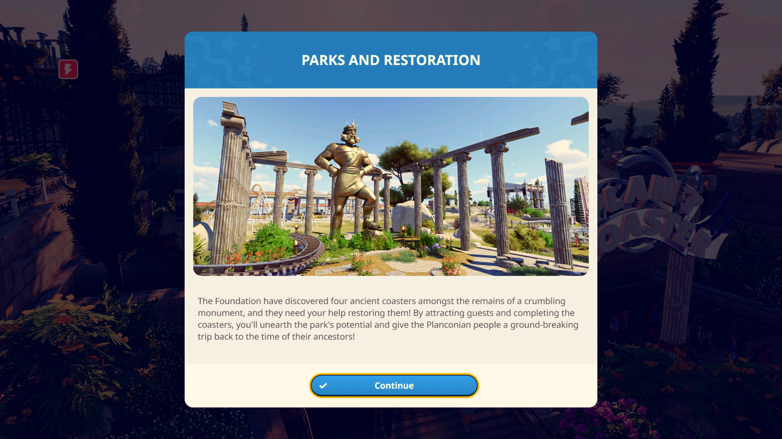 Planet Coaster 2: Parks And Restoration Guide (Chapter 1 Scenario 1)