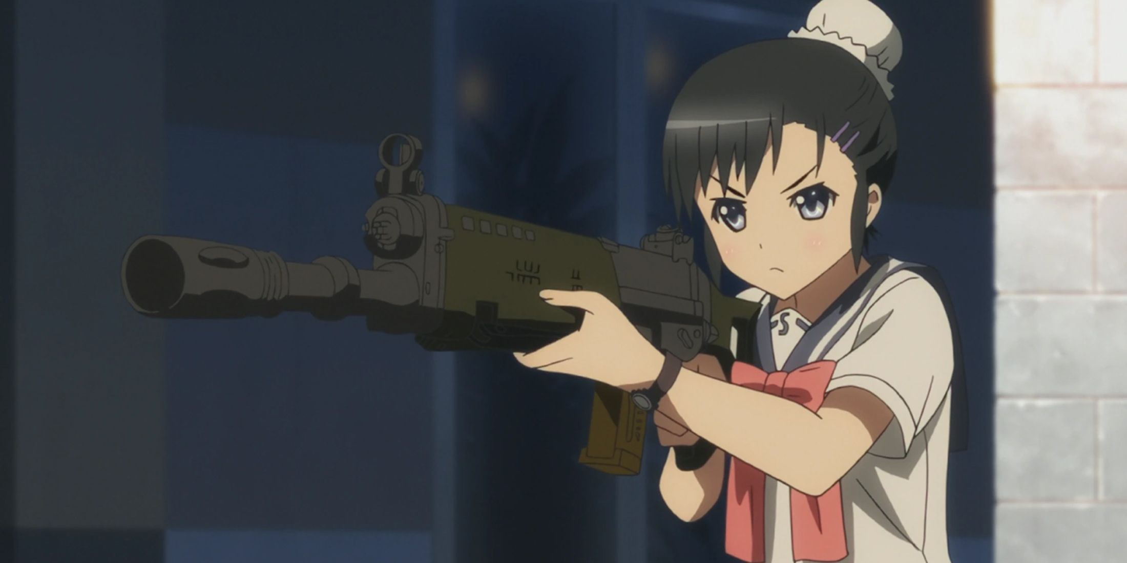 Anime Evil Girl With Gun