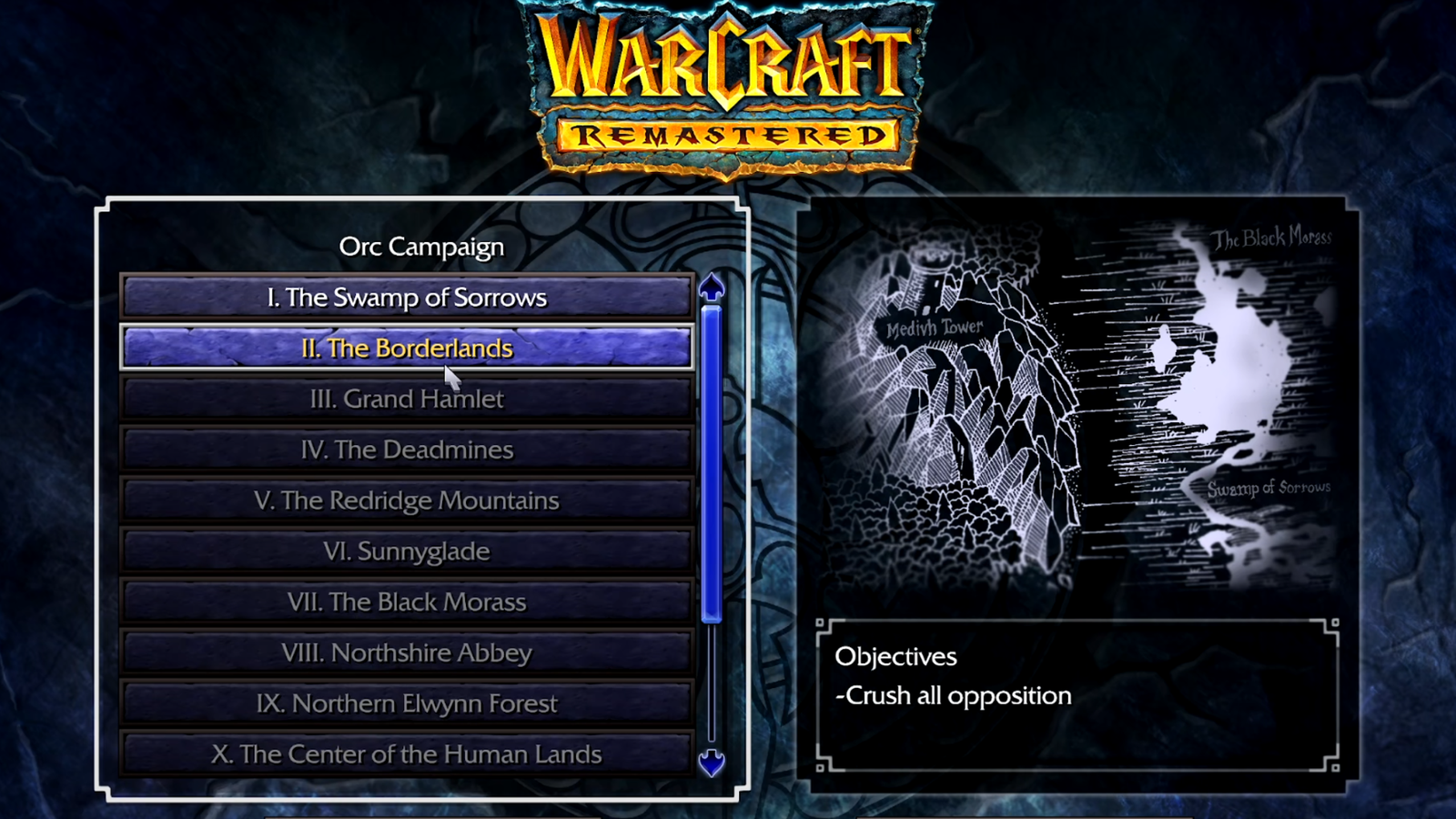 Warcraft Remastered: Orc Campaign Scenario 2 Walkthrough (The Borderlands)