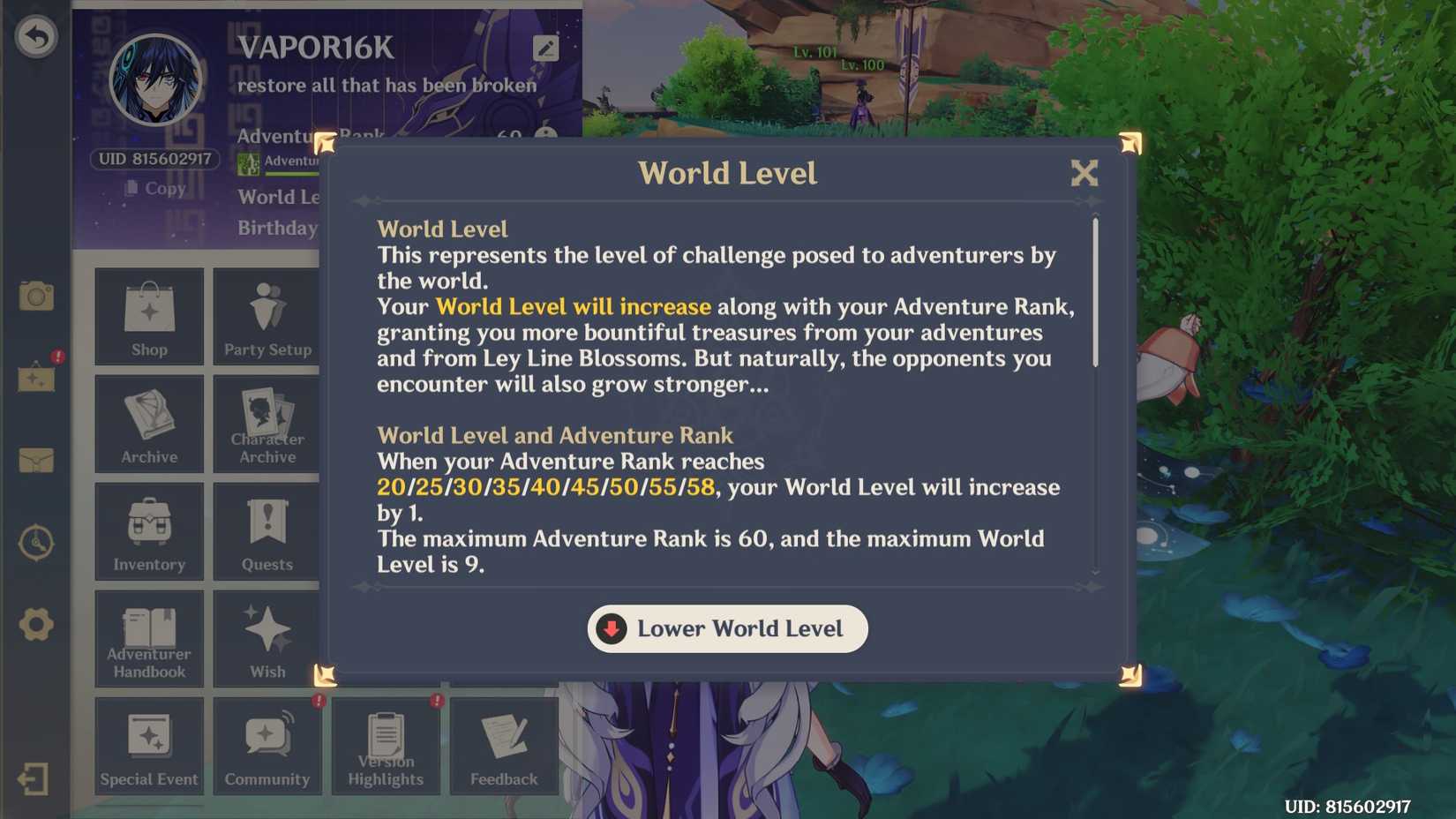 How To Lower World Level In Genshin Impact