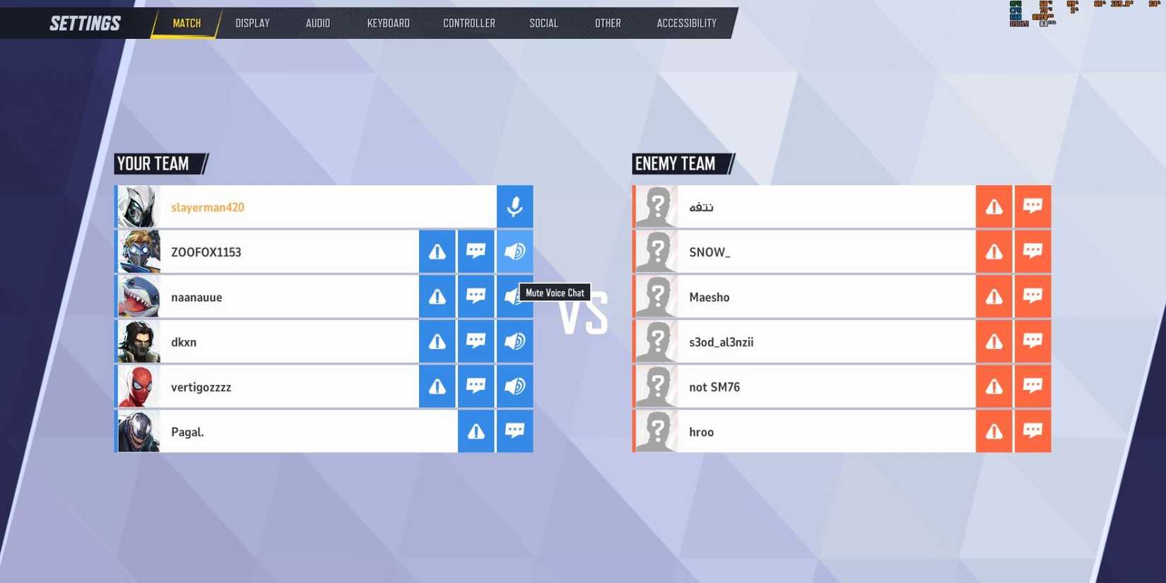 How to Block and Mute in Marvel Rivals