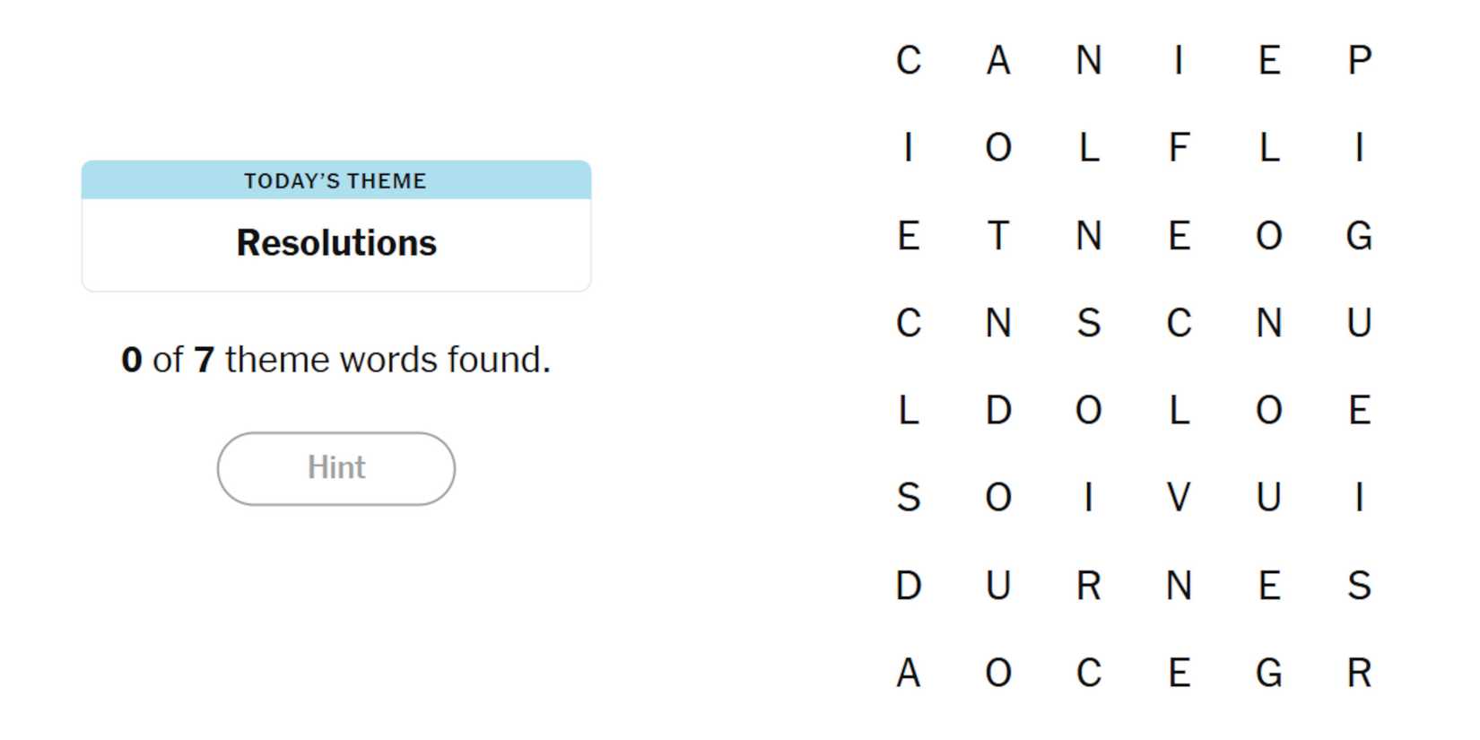 New York Times Strands: Hints and Answers for December 31, 2024