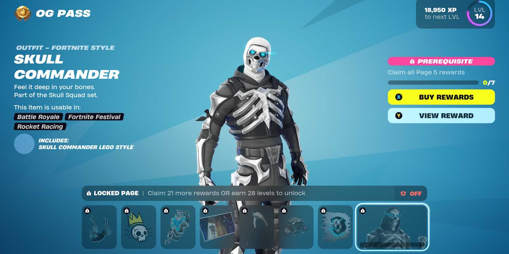 Fortnite: All Chapter 1 Season 1 OG Pass Skins